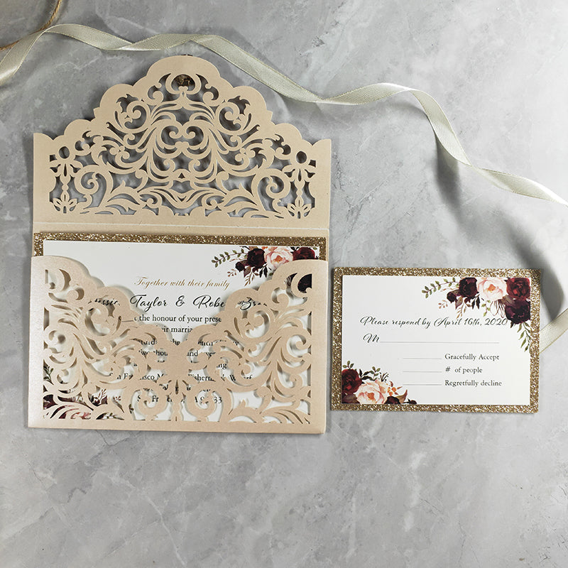 Laser Cut Wedding Invites – Charm Invites