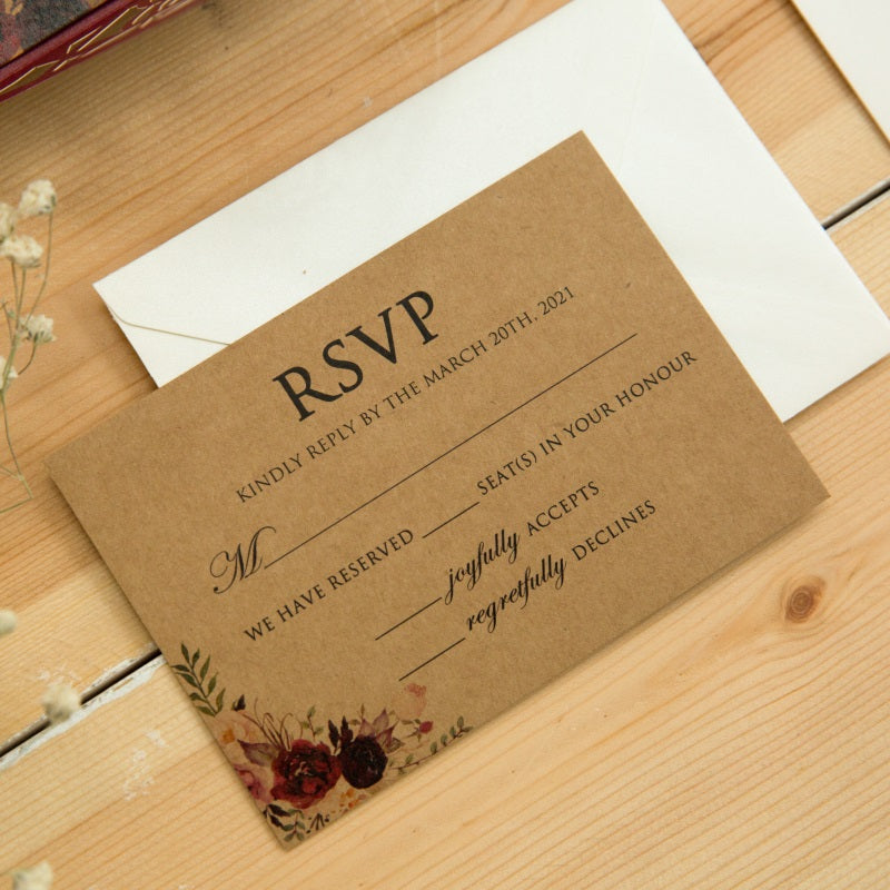 Brown Kraft Paper Invitations